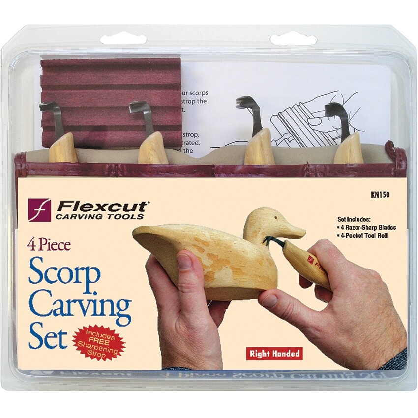 Flexcut Right-Handed Four Piece Scorp, Right-handed tool, # FLEXKN150 ...