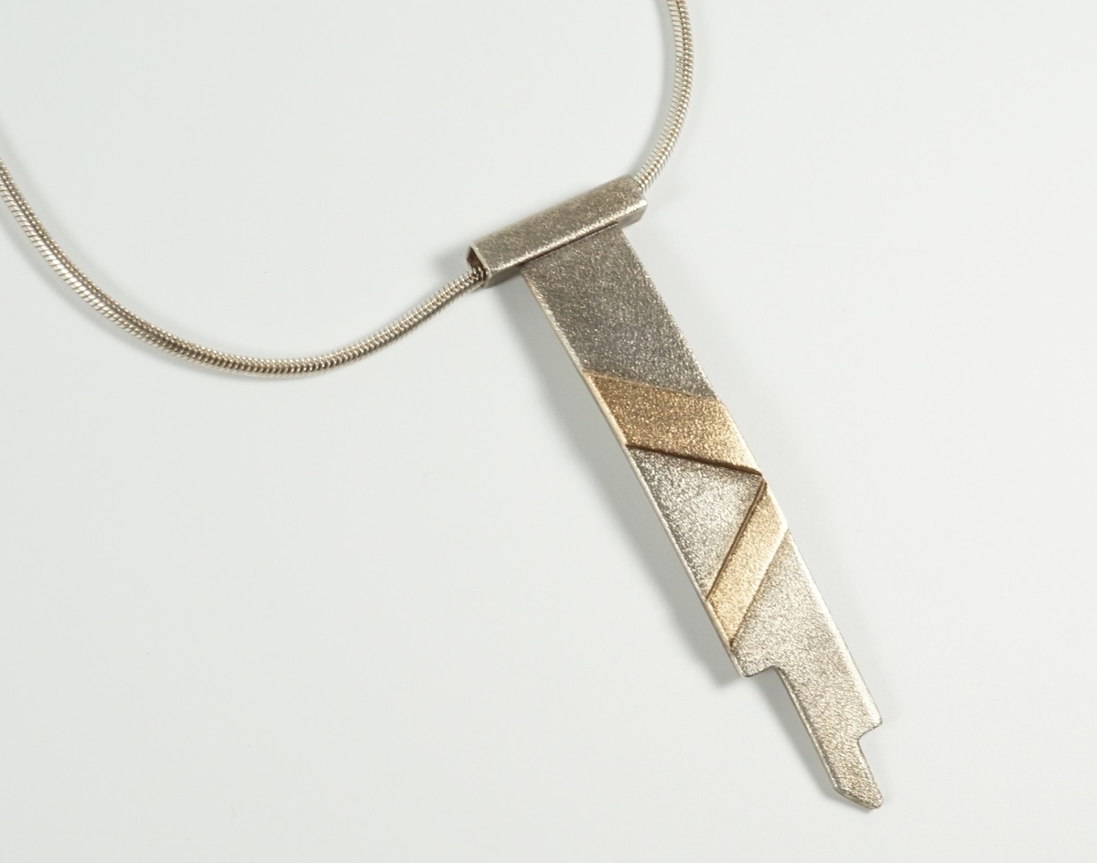 Contemporary Abstract Modernist Sterling Silver Bar P… - Gem