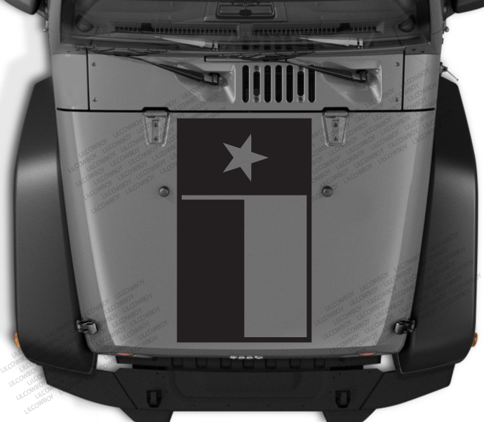 State of Texas flag Hood vinyl sticker decal any hood - Fits Jeep ...