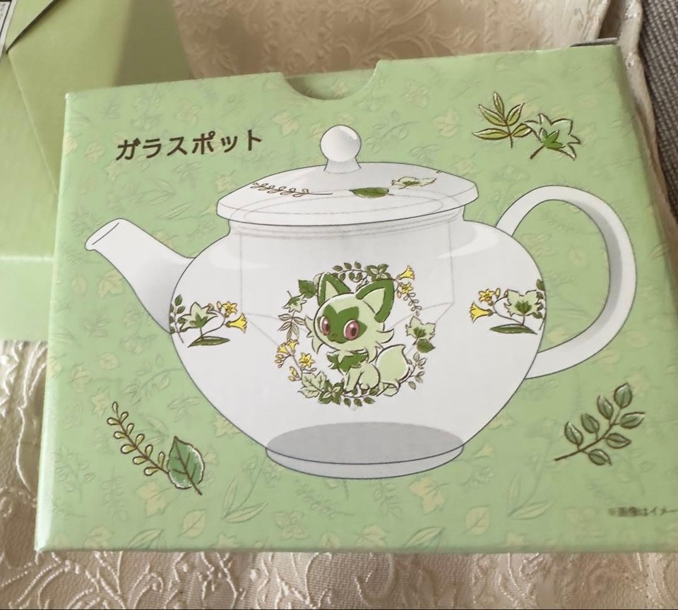 Pokemon Sprigatito Glass Pot with Glass Cup & Saucer | eBay UK