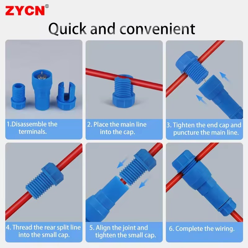 10x Quick Electrical Waterproof Low Voltage Solderless Splice Wire ...