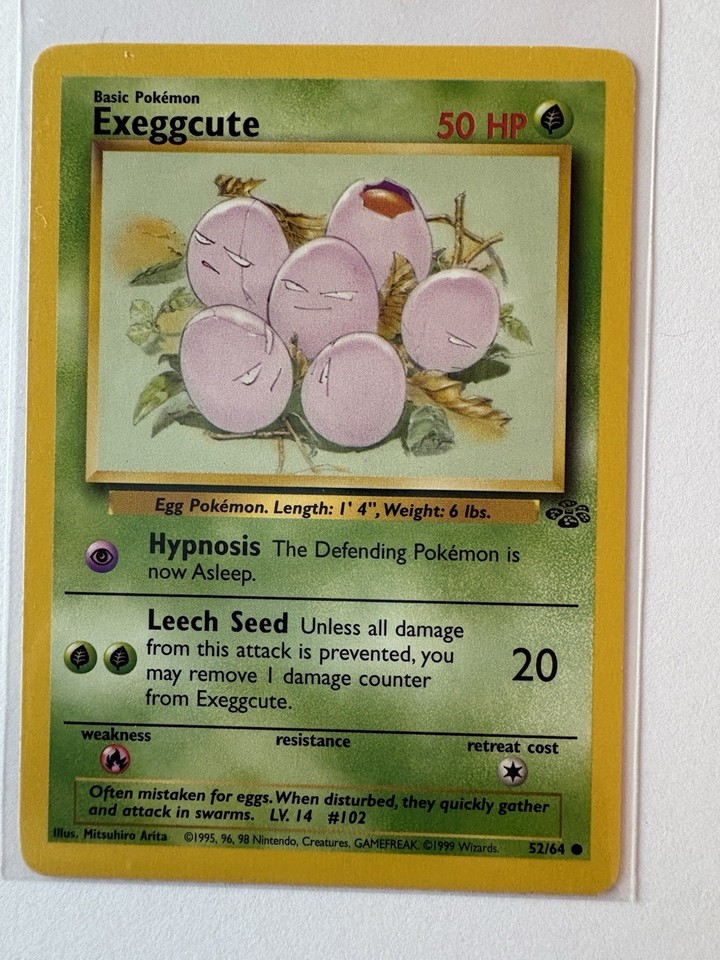 Exeggcute & Executor Pokemon Vintage Card Lot (8) Base Set 2, Jungle ...