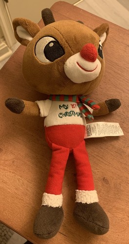 Rudolph the Red Nose Reindeer Baby My First Christmas Plush Stuffed Toy ...