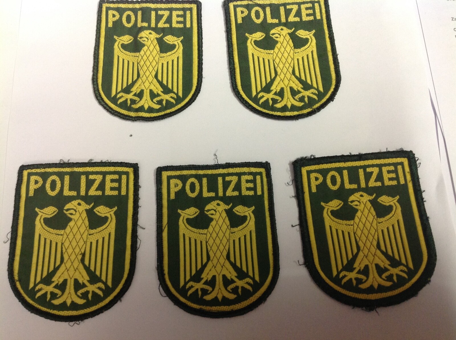 5 x Obsolet German Police patch, Polizei Abzeichen, Ecusson de police ...