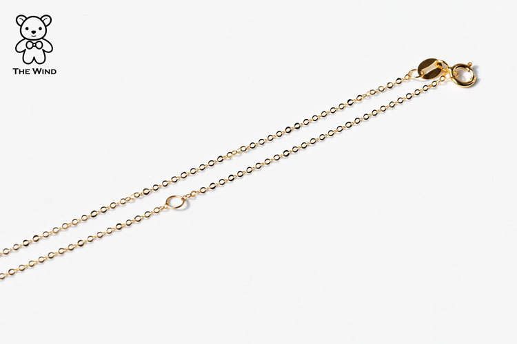 High Quality Dainty 18K Solid Yellow Gold Cable Chain 16, 18 Inches ...