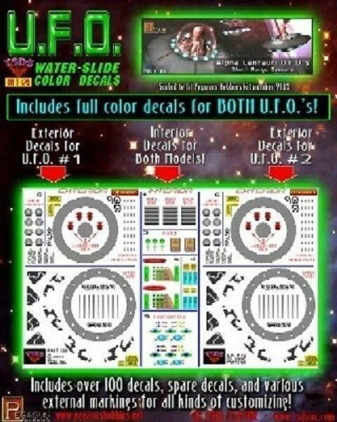 TSDS 120 x 1/32 Alpha Centauri UFO Decal Set for Pegasus | eBay