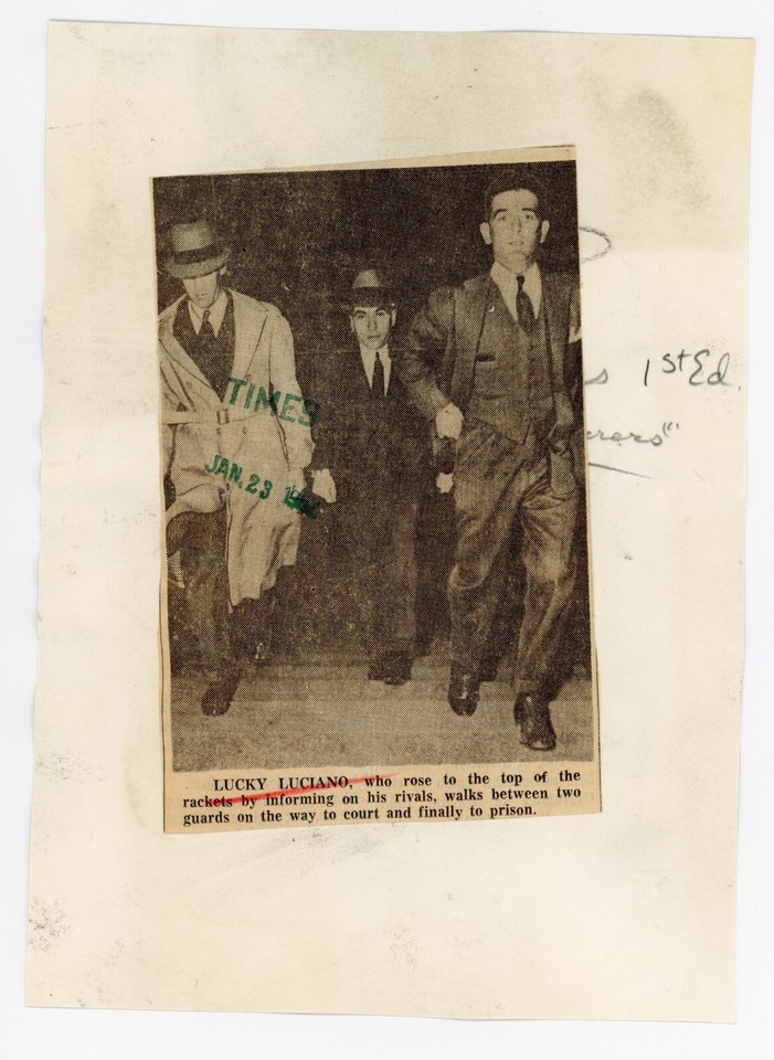 Lucky Luciano Crime Photo 1936 Mafia Mob Boss New York City | eBay