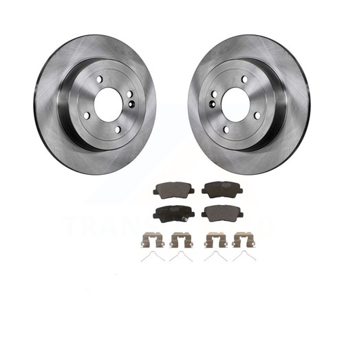Rear Disc Brake Rotors And Ceramic Pads Kit For Hyundai Accent Kia Rio ...