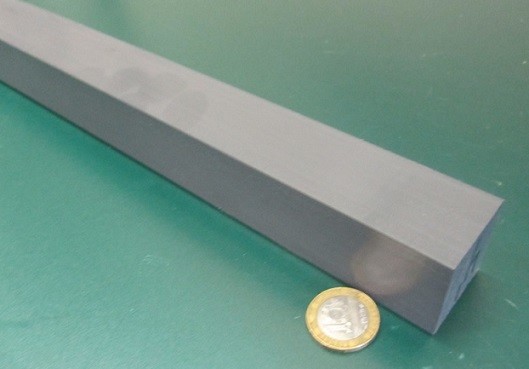 PVC Square Bar Grey, Type I, 1.25" (1 1/4") x 60" Length | eBay