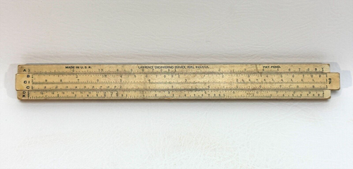 Lawrence Engineering Service Vintage 10-B Wood Slide Rule | eBay