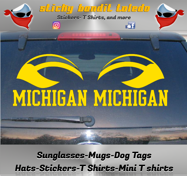 U of M Michigan Wolverines 6 inch window vinyl decal sticker | eBay