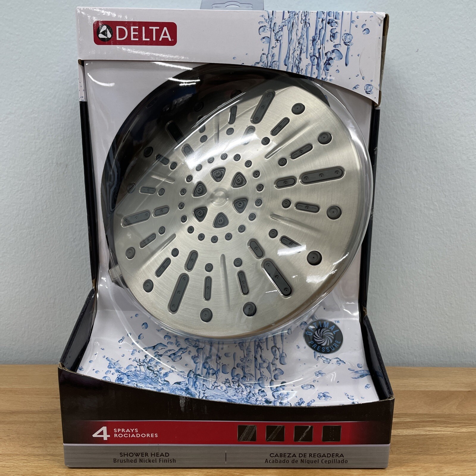 Delta Spotshield Brushed Nickel Round Rain Fixed Shower Head 1.75-GPM ...