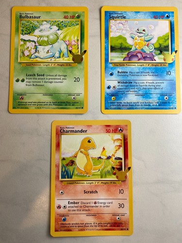 Pokemon Cards - Starter Trio Bundle - Base Set | eBay
