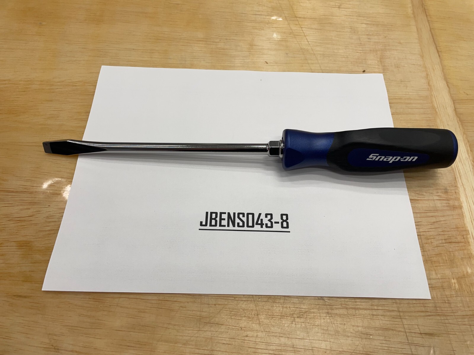 Snap-on Tools NEW POWER BLUE 3/8" Tip Soft Grip Flat Head Screwdriver ...
