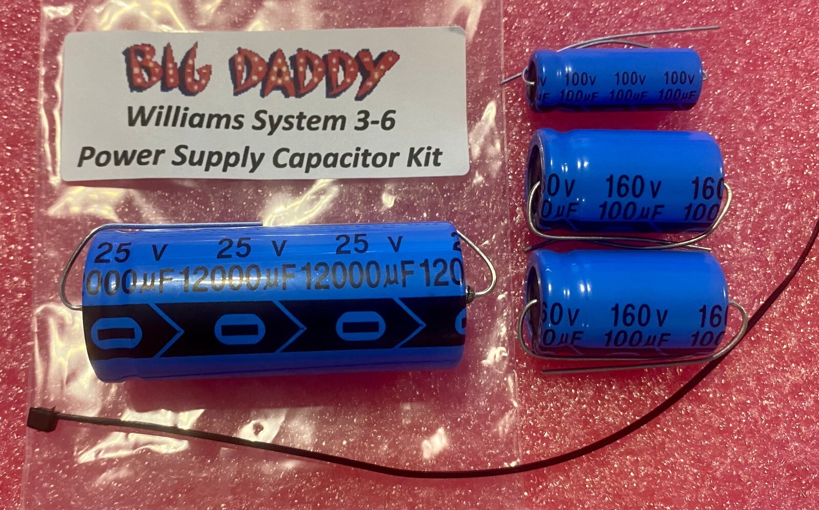 Power Supply Capacitor Repair Kit for Williams System 3-6 pinball ...