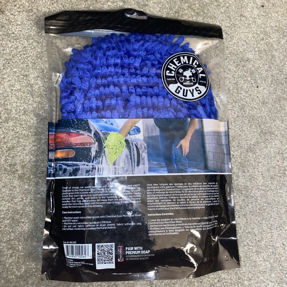 Chemical Guys - Chenille Microfiber Premium Scratch-Free Wash Mitt Lime ...