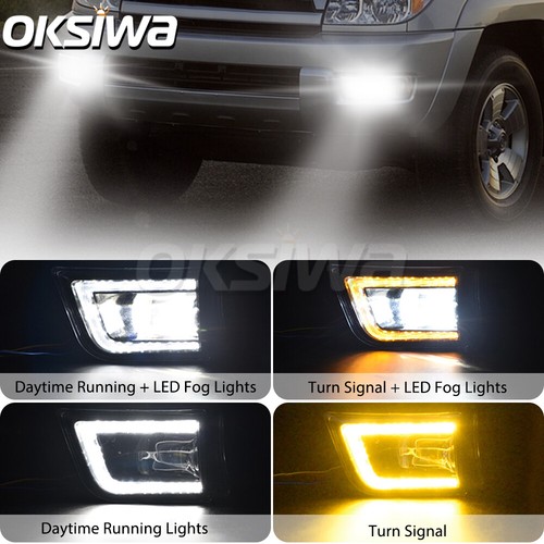 LED Fog Lights+DRL For 2003 2004 2005 Toyota 4Runner Front Bumper ...