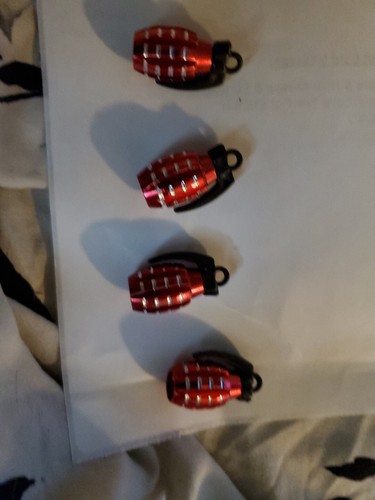 4pcs Tire Wheel Valve Stem Cap Set Metal Grenade Bomb Air Dust Cover ...