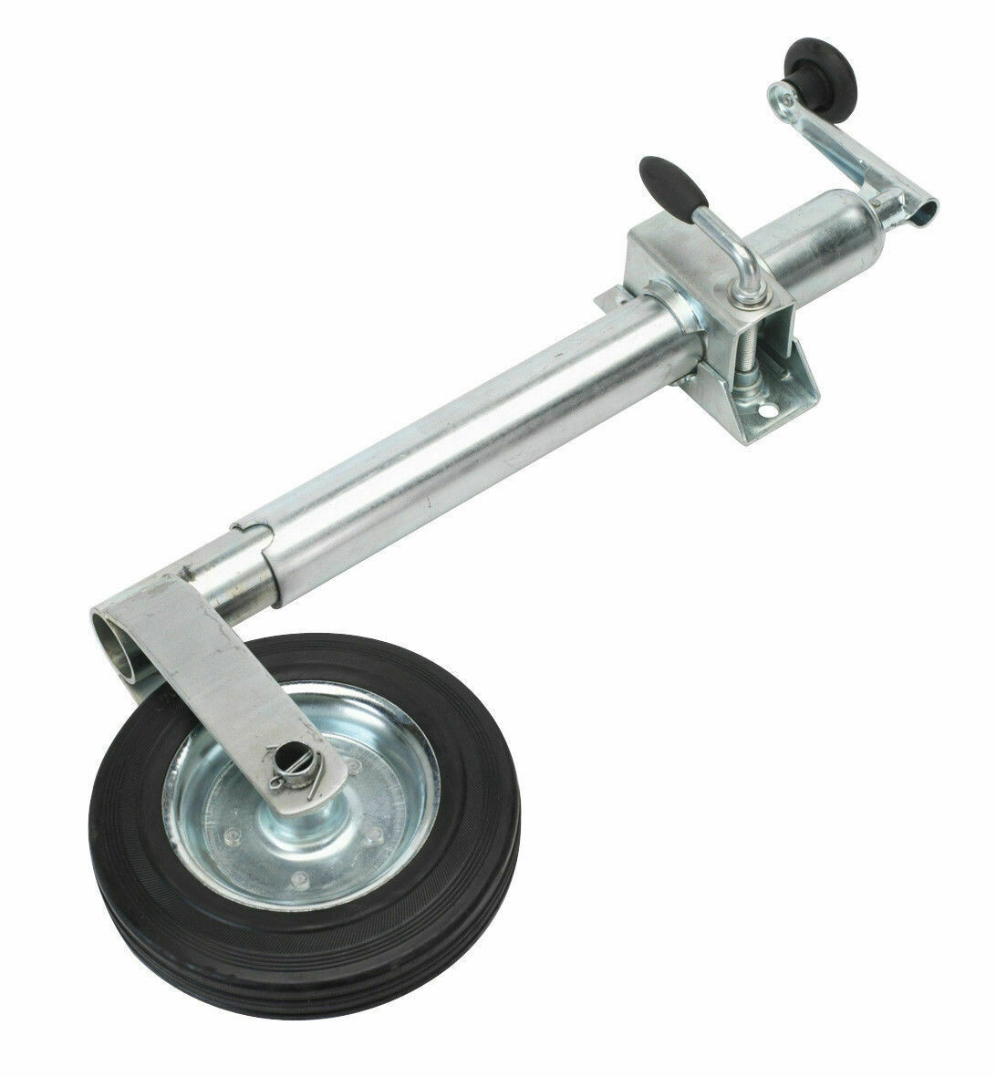 42mm Jockey Wheel Bracket Stand Wind Up Trailer Caravan Heavy Duty ...