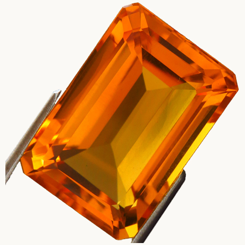 35.30 ct Big Yellow Madeira Citrine Octagon Loose Gem 16.5x22 mm | eBay