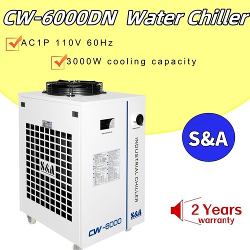 S&A Genuine CW-6000DN Water Chiller for 100W Solid-state Laser 22KW CNC ...
