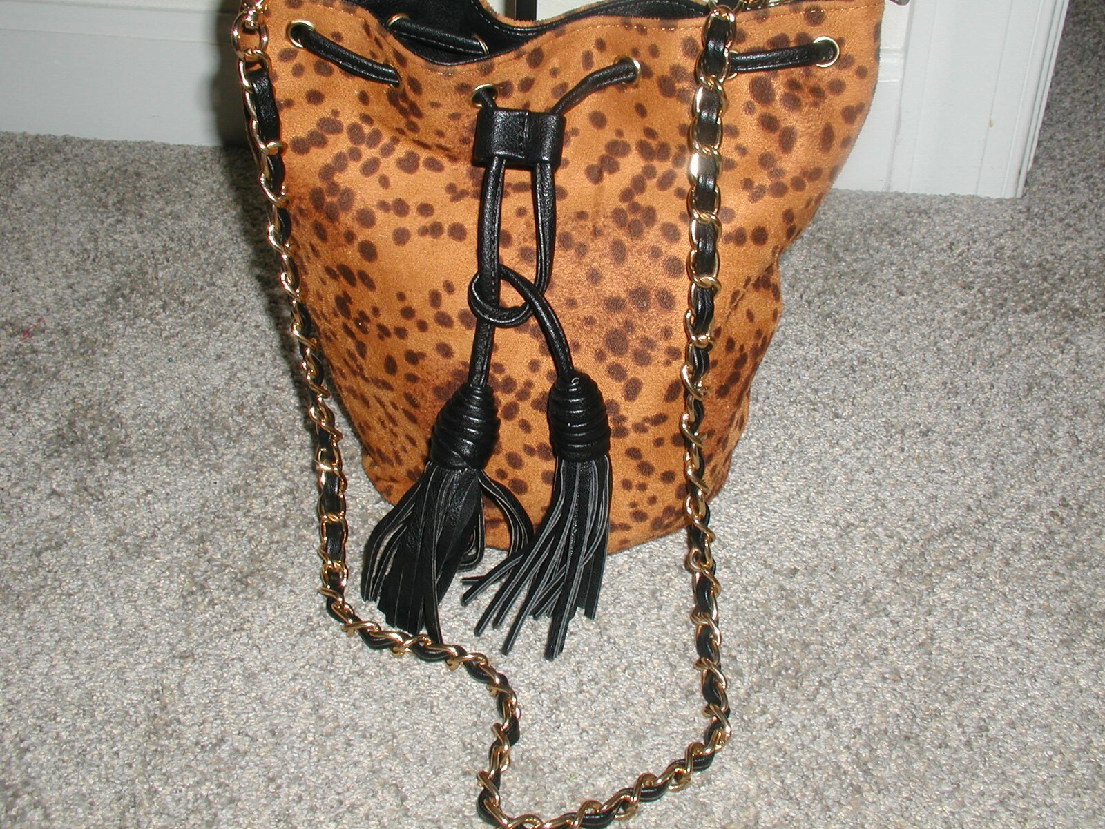 Fiona Lang London Animal print with Draw String Chain… - Gem