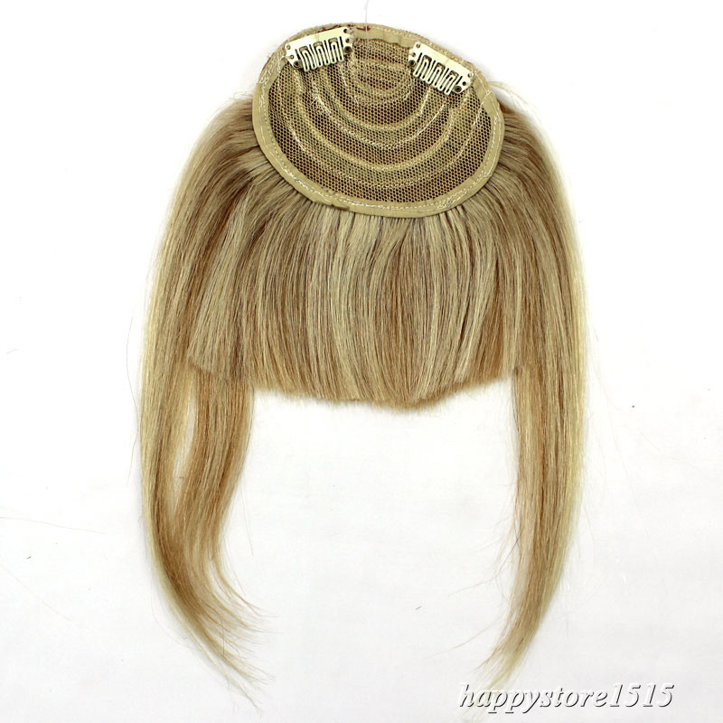 Clip in Front Bangs Clip on Fringe Hair Extensions Real Remy Human Hair ...