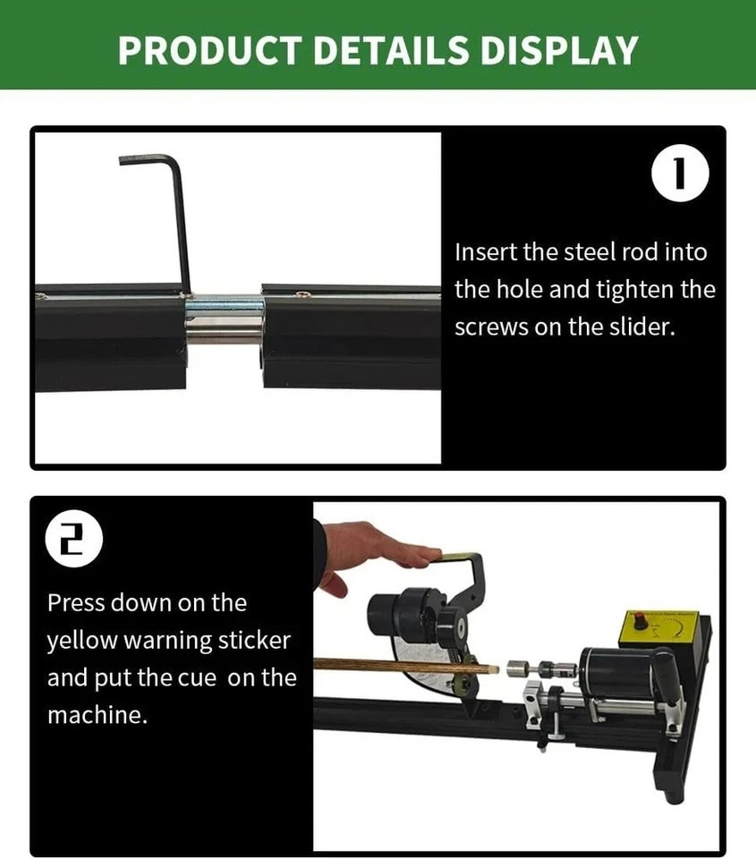 Pool Cue Lathe Players Pool Cue Repair Kit 7 in 1 Billiard Cue Stick ...
