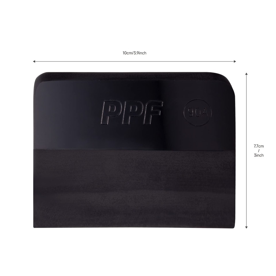 FOSHIO PPF Squeegee for Vinyl, Black 90A Hardness Medium Size Anti ...