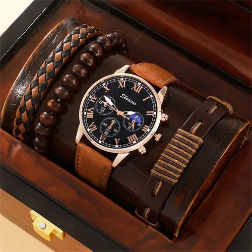 Lederarmband Mit Uhr Herren