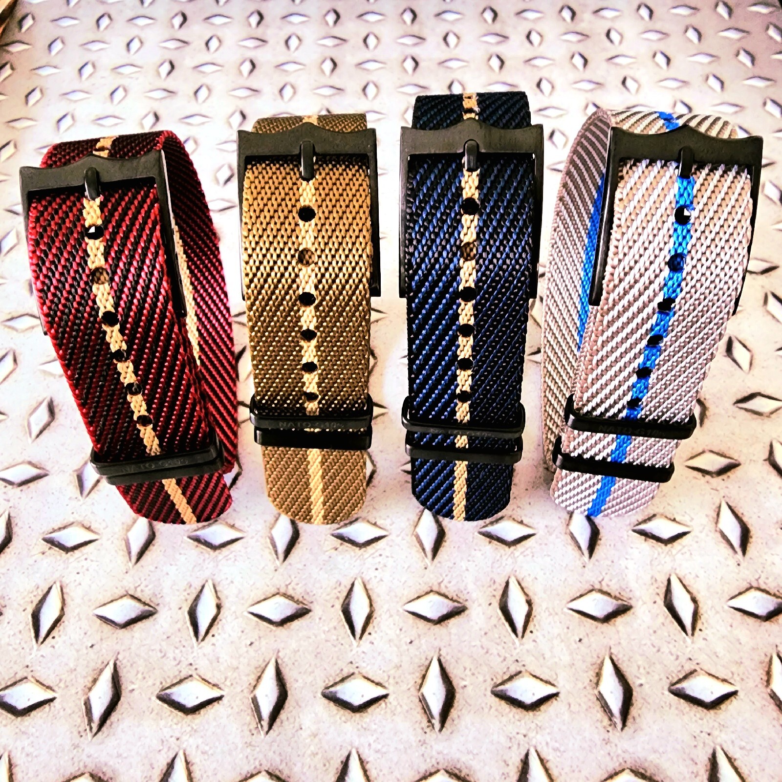 NATO G10 ® Twill Single Pass Adjustable Nylon Watch Strap Custom PVD ...