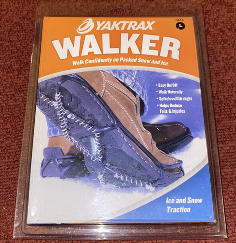 Yaktrax Walker Slip-On Traction Cleats for Snow and Ice Black Size ...
