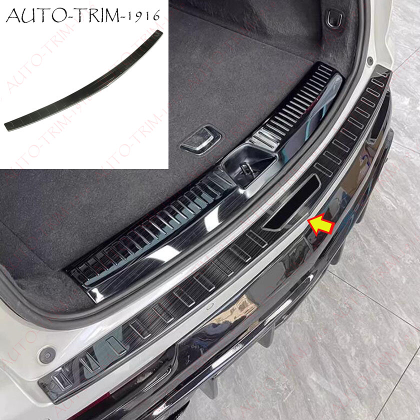 For 2024 Cadillac XT4 Black Titanium Rear Bumper Protector Cover Sill ...