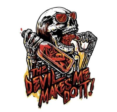 Autocollant-sticker mini devil made me do it (60x80mm) marque Lethal ...
