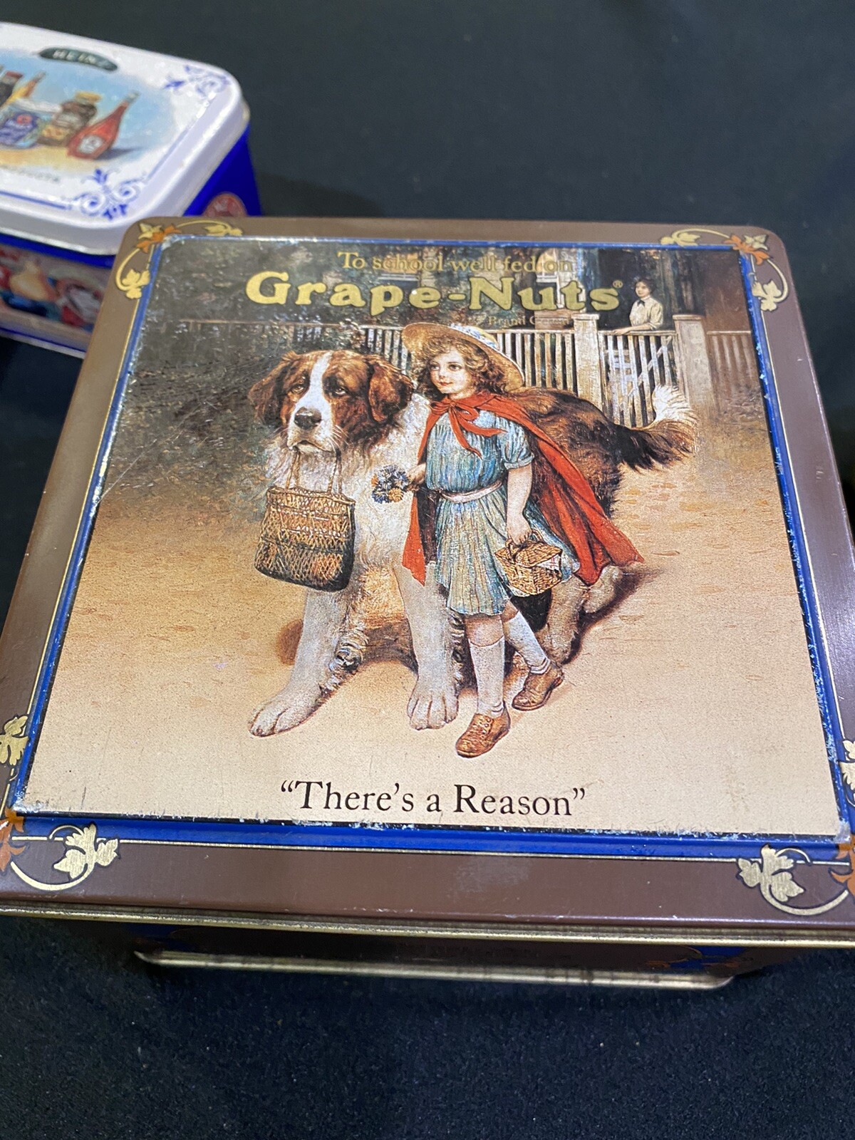 Lot of 4 VINTAGE Advertising Tin Boxes - Oreo, Heinz, Welch's, Grape ...