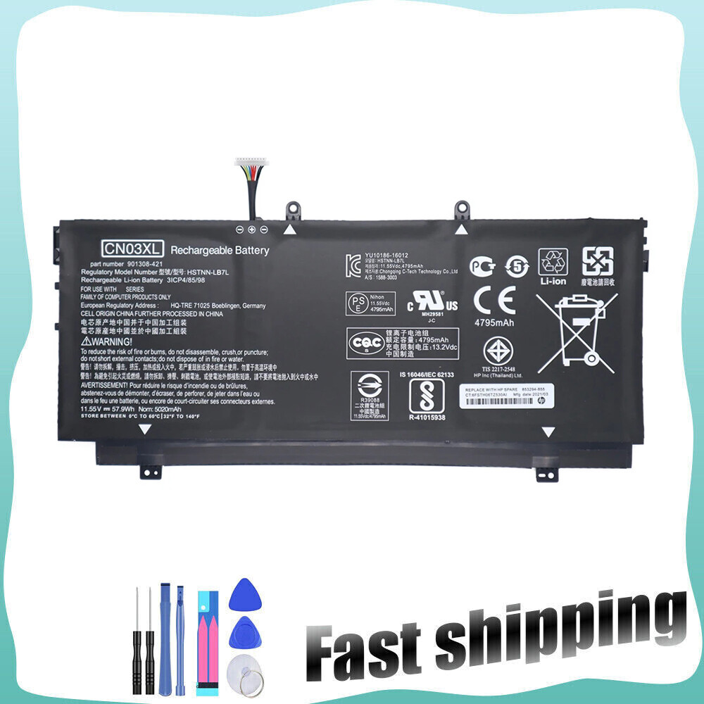 New SH03XL CN03XL Battery for HP Spectre x360 13-AC0XX 13-AC023DX 13 ...
