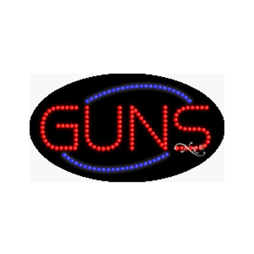 LED Neon Sign Guns 27"L x 15"H #24218 | eBay