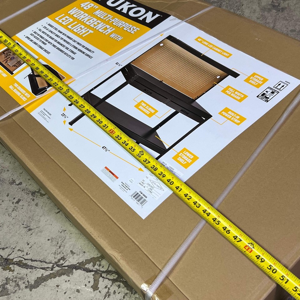 YUKON Multi-Purpose Workbench With Led Light Sz 48", Black 58695 | eBay