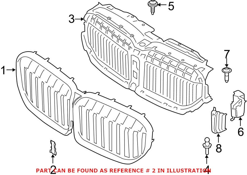 Genuine OEM Grille Cap For BMW 51137475347 | eBay