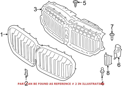 Genuine OEM Grille Cap For BMW 51137475347 | eBay