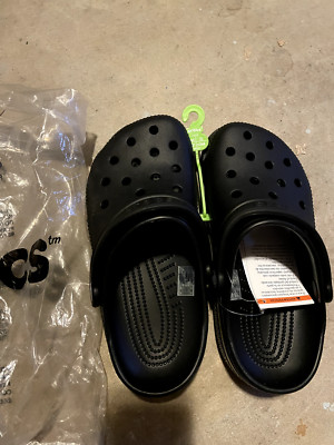 Crocs Classic Unisex Casual Clog - Black 10001-001 W6/M4 | eBay