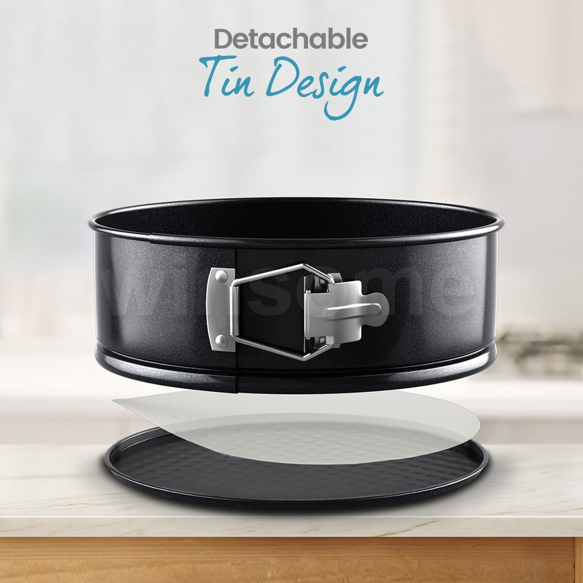 Round Cake Tins Springform Pan Set of 3 Nonstick Leak-proof Baking Oven ...