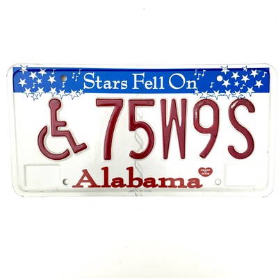 United States Alabama Disabled Passenger License Plate 75W9S | eBay