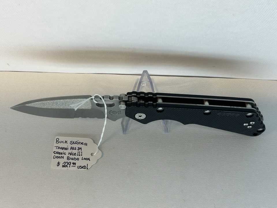 BUCK STRIDER TARANI ATS 34 CLASSIC CLASSIC VINTAGE! CLEAN BLADE LOOK | eBay