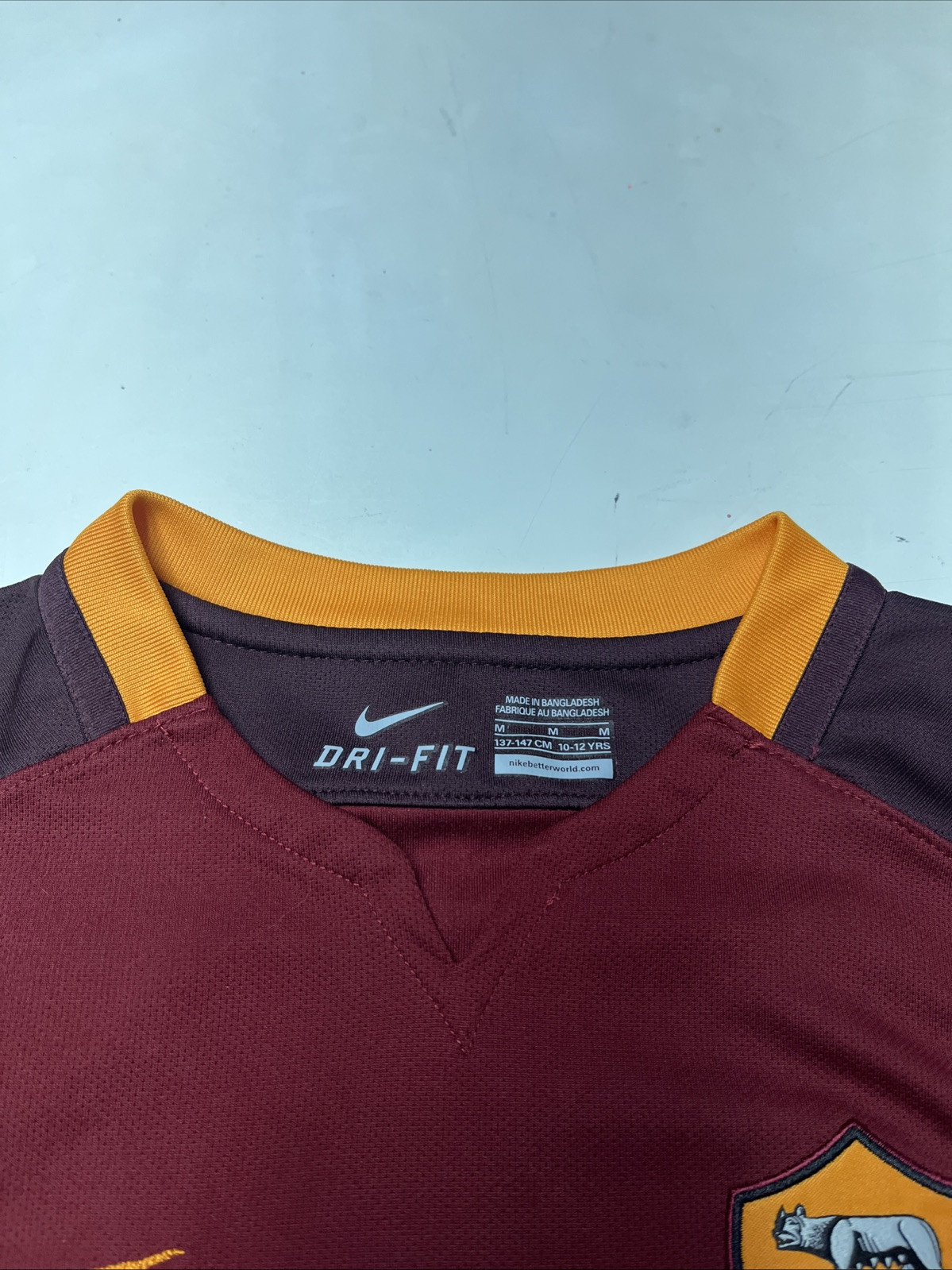 AS Roma 2015/2016 Nike Home Kit Shirt Jersey Football Soccer Youth SZ M ...