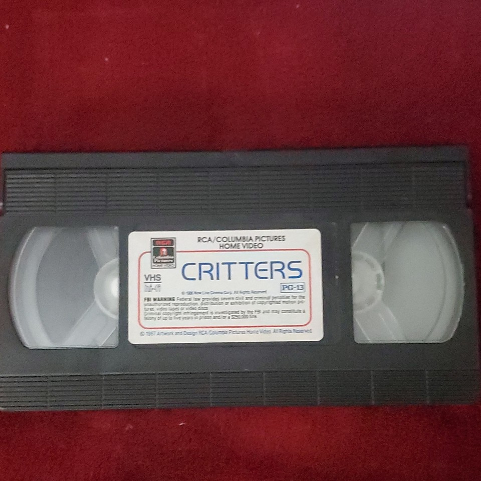 Critters VHS Horror Full Screen New Line Cinema 1986 PG-13 Creatures ...