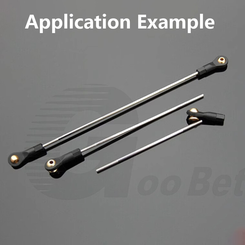 M2 M2.5 M3 Pushrod Steel Nickel Plated Servo Link Linkage Push Rods RC ...