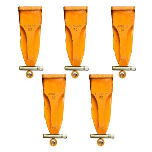 5 PK 9W8452 1U3452 J450 Digging Bucket Tooth/Teeth w/8E0468 pin 8E8469 ...