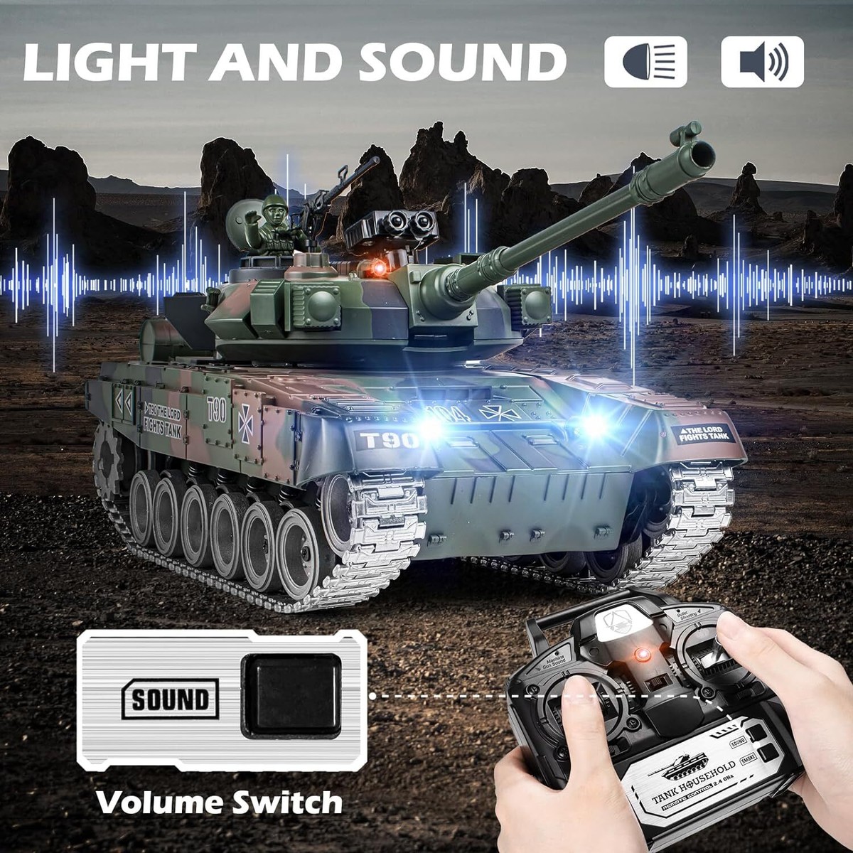 Tiger I Tank 1:18 Scale RC T-90 Russian Tank - 2.4Ghz Remote Control ...