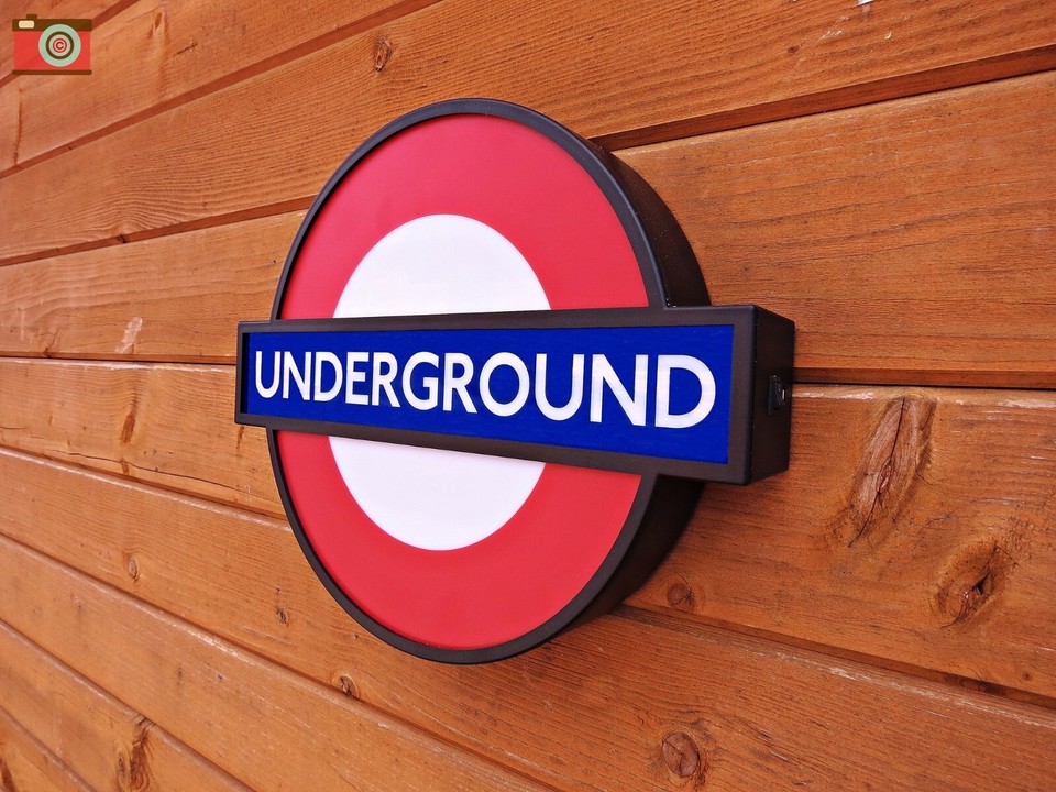 LONDON UNDERGROUND SIGN LIGHT BOX. LED Battery / USB Power. 15 Station ...